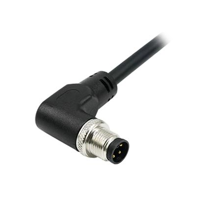 CL5B08M005 - L-Code, M12 Cordset, 5-Position Male Right Angle to Open End, 16 AWG, 5M - Mueller ...